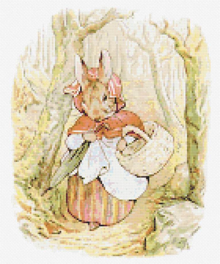Mrs Rabbit Cross Stitch Pattern > Downloadable PDF Charts